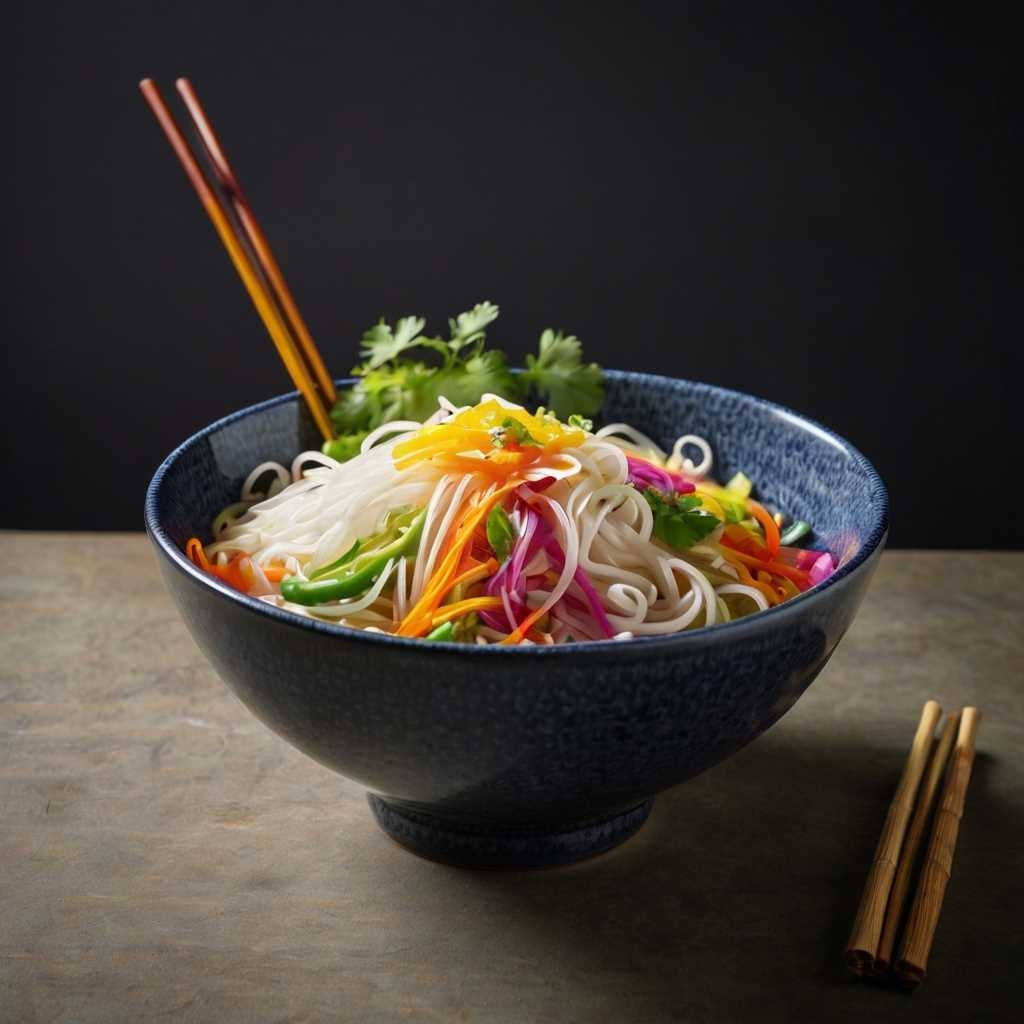Rainbow Rice Noodle Bowl – Millie's Sipping Broth